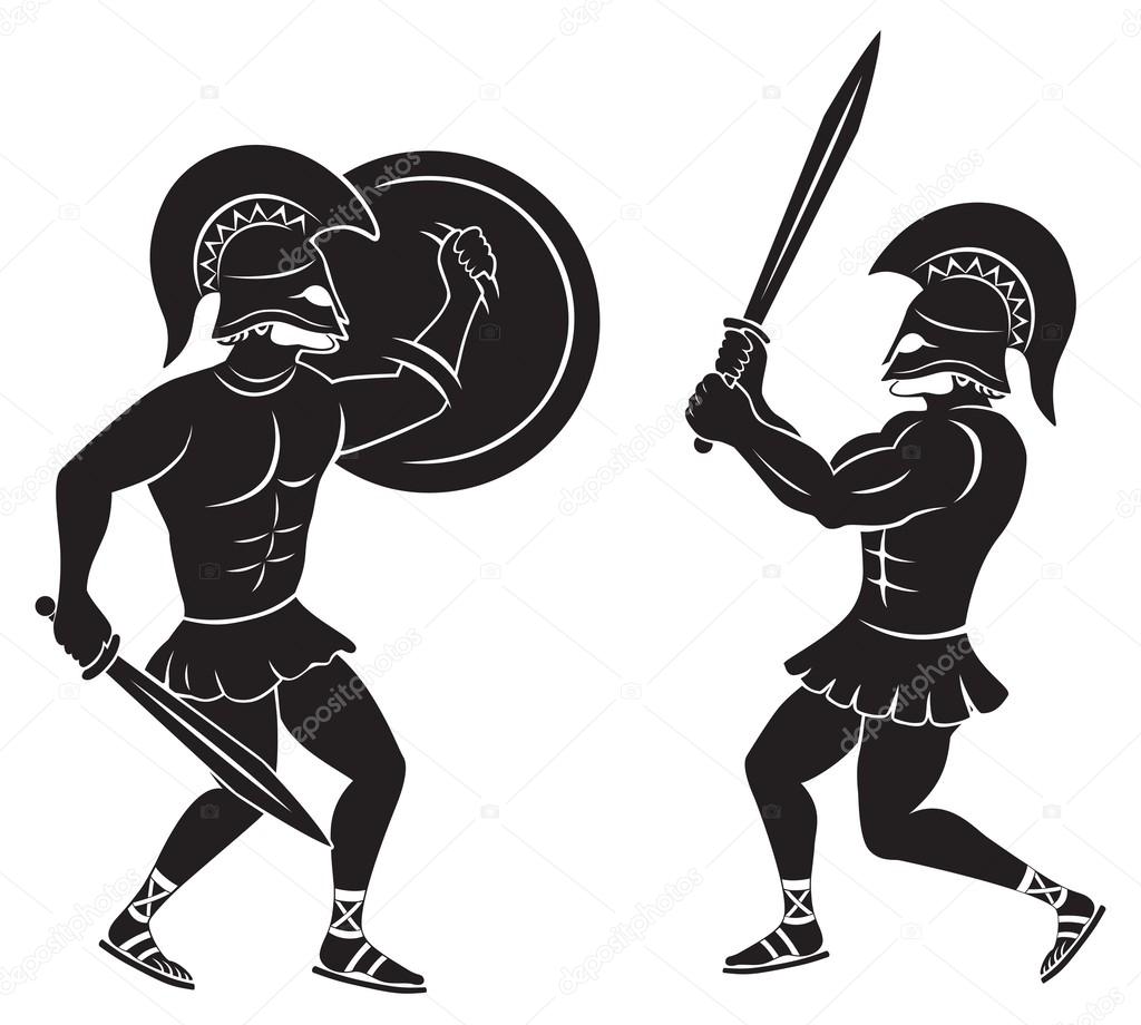 Gladiator Fighting Drawing