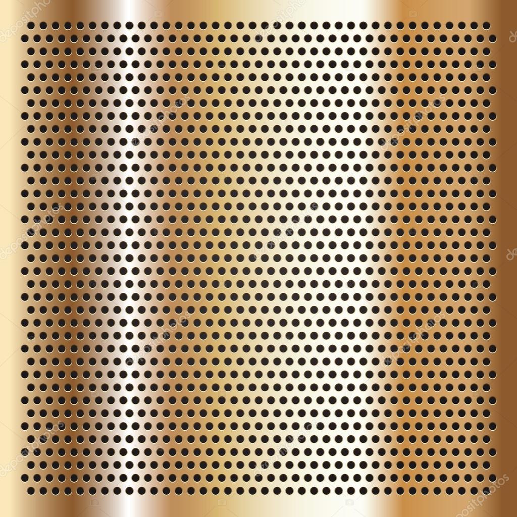 Gold background perforated sheet — Stock Vector © ecelop #13419489