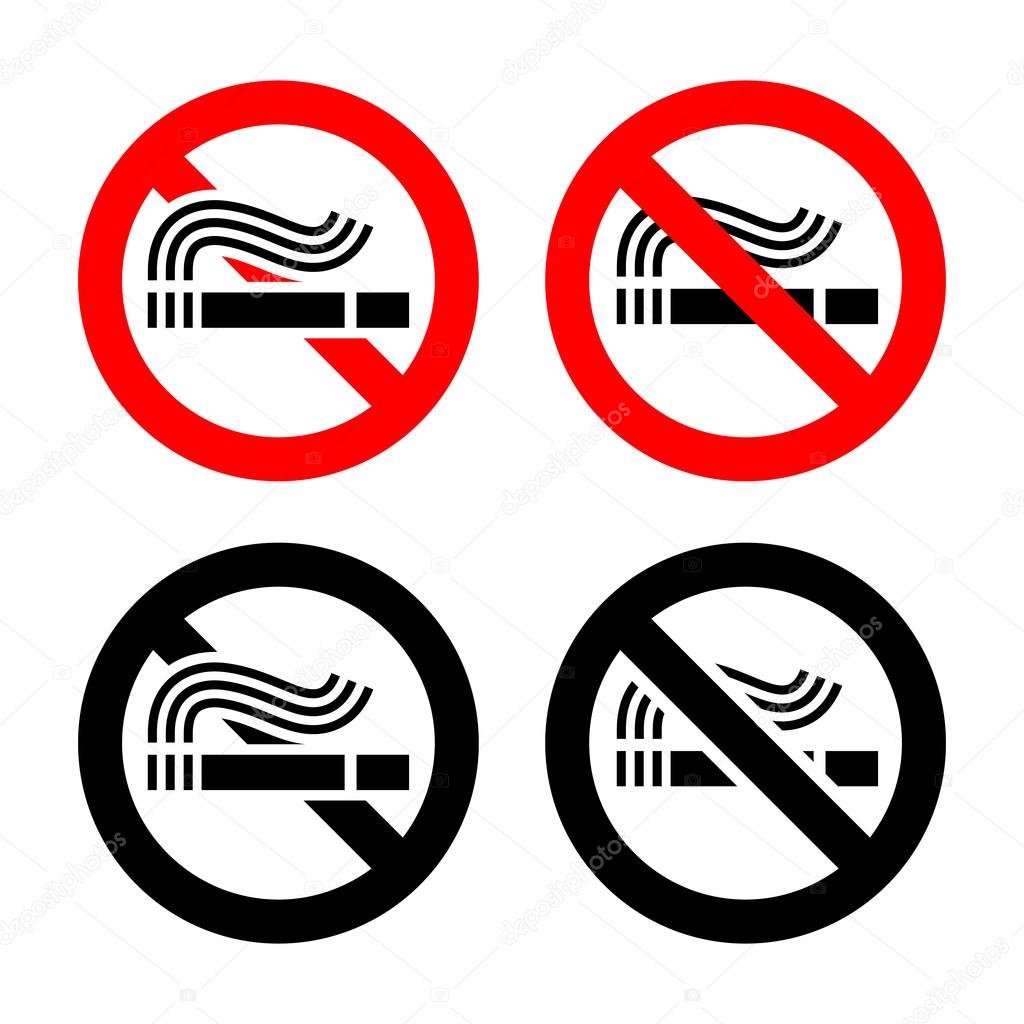 No fumar símbolos conjunto Vector de stock #18246889 de ©ecelop