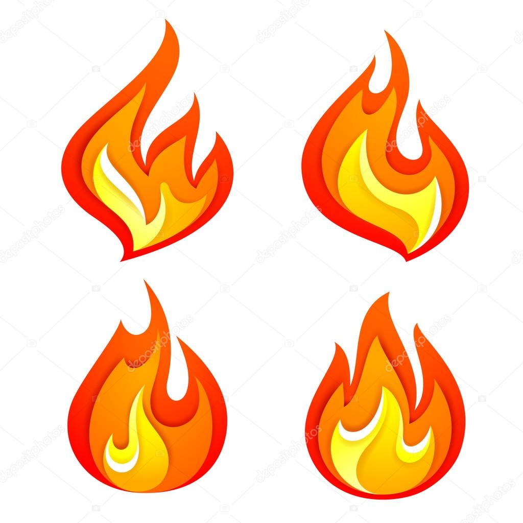 Llamas de fuego — Vector de stock © ecelop #25352039