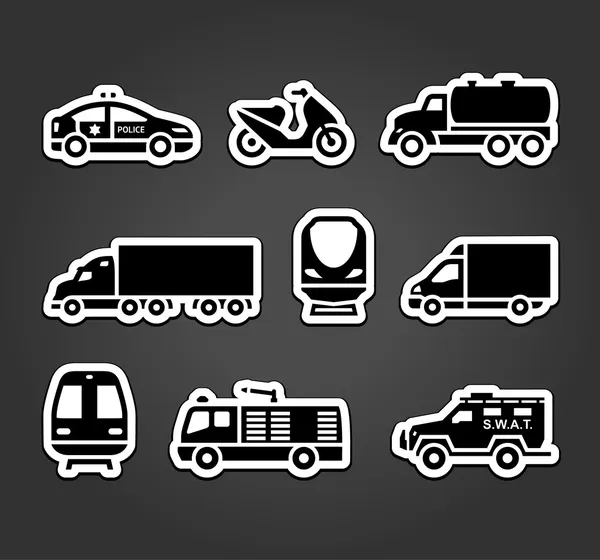 Set of sticky stickers, transport color signs — Stock Vector © ecelop ...