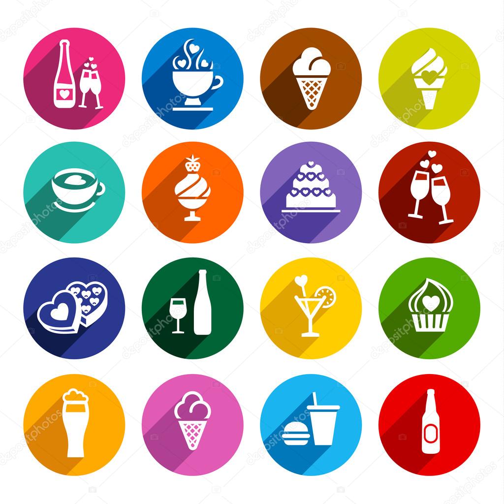 Set flat food icons Stock Vector by ©ecelop 47205233