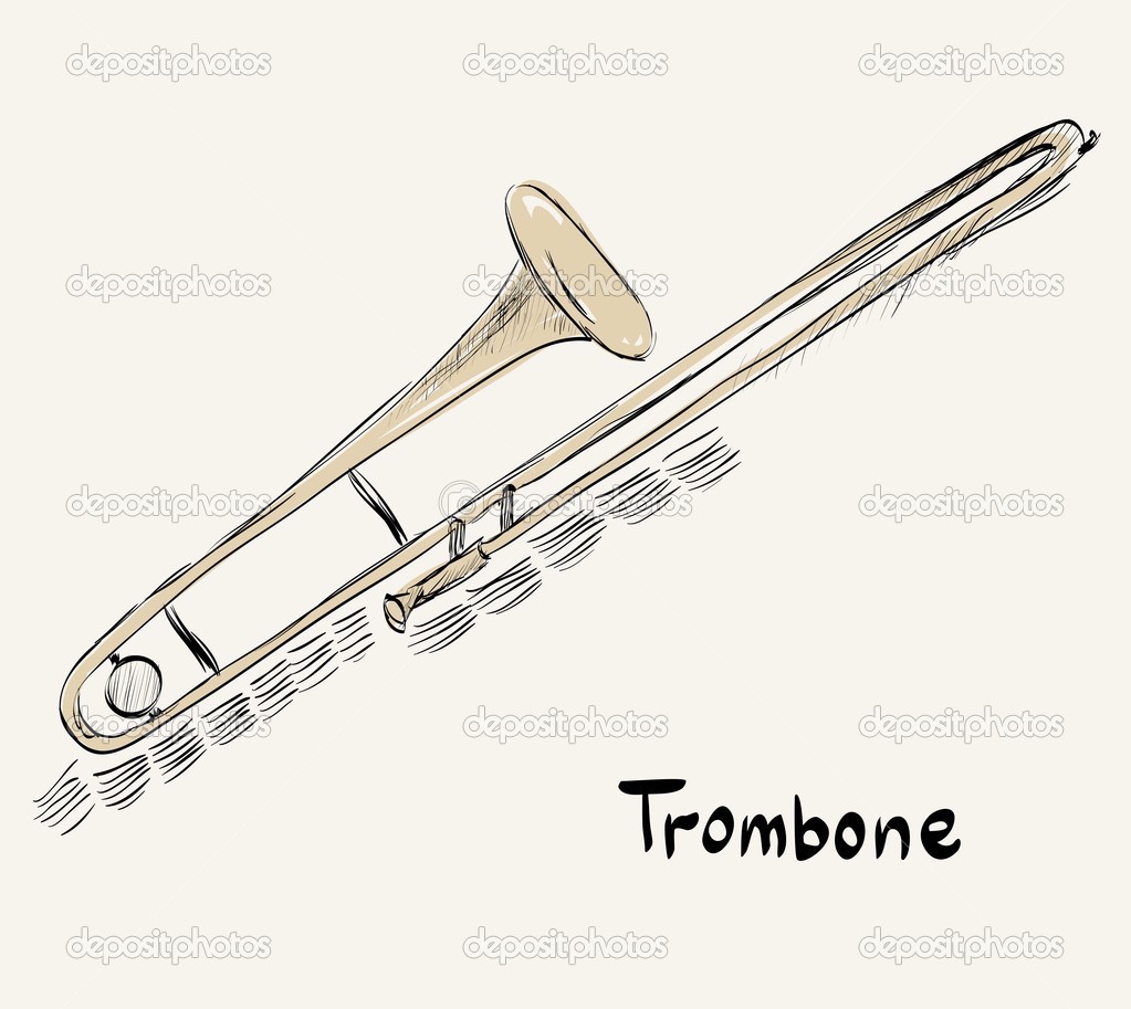 Trombone Stock Vector by ©pilipa 47057171