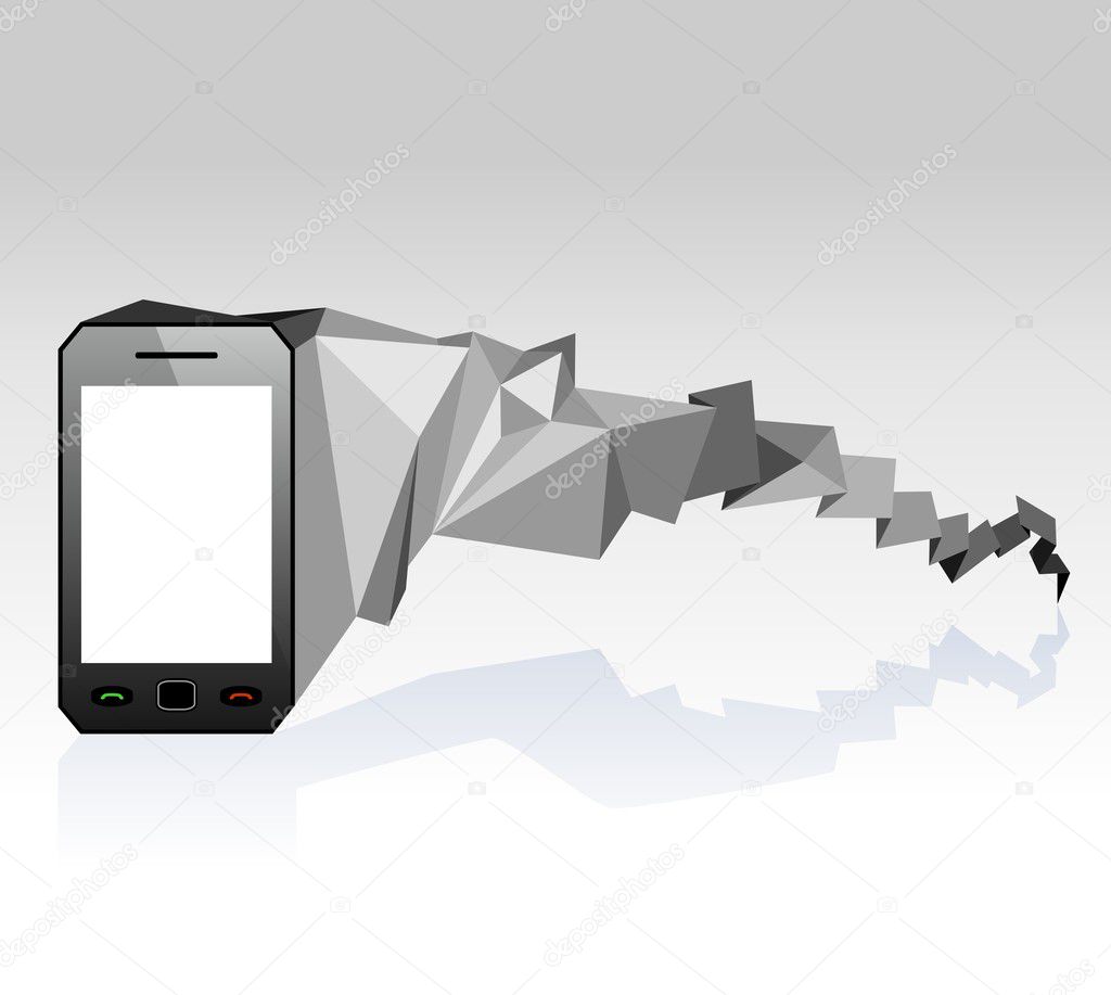 Paper mobile Stock Vector by ©pilipa 47337389