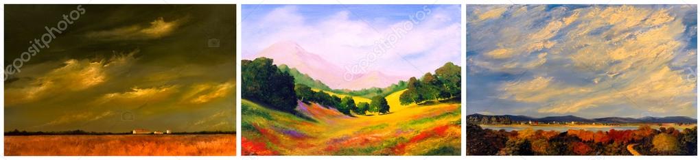 Three Landscapes — Stock Photo © rinderart #29006835