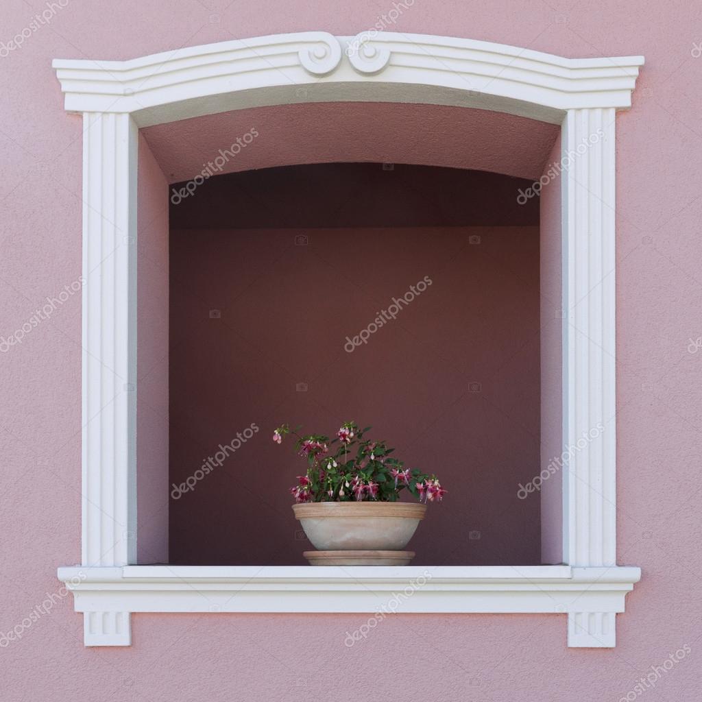 Flowers on arch window Stock Photo by ©Cebas1 42468141