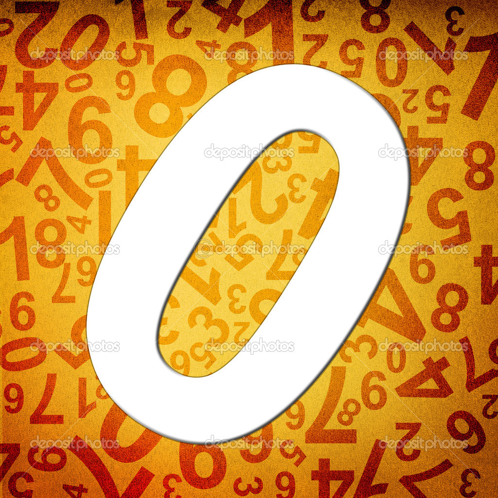 Número cero en el fondo de textura de la tela: fotografía de stock ...