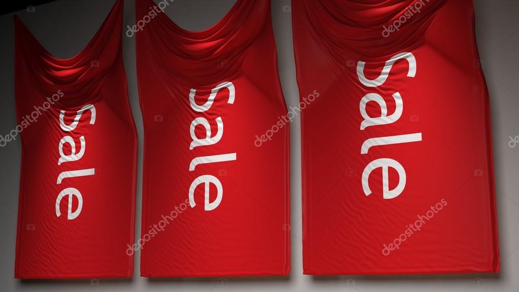 3D red sale flags — Stock Photo © viperagp #27254525