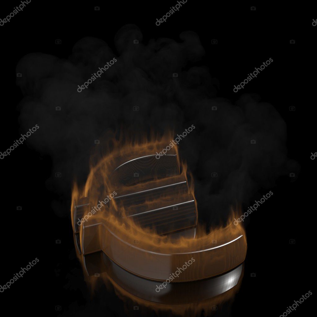 Fire euro symbol on black background Stock Photo by ©viperagp 30112651