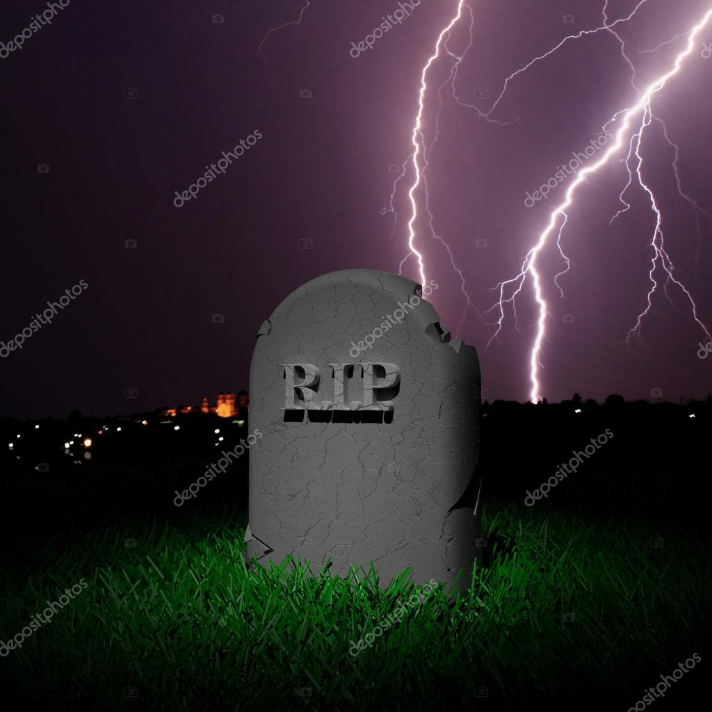 Rip Gravestone Night