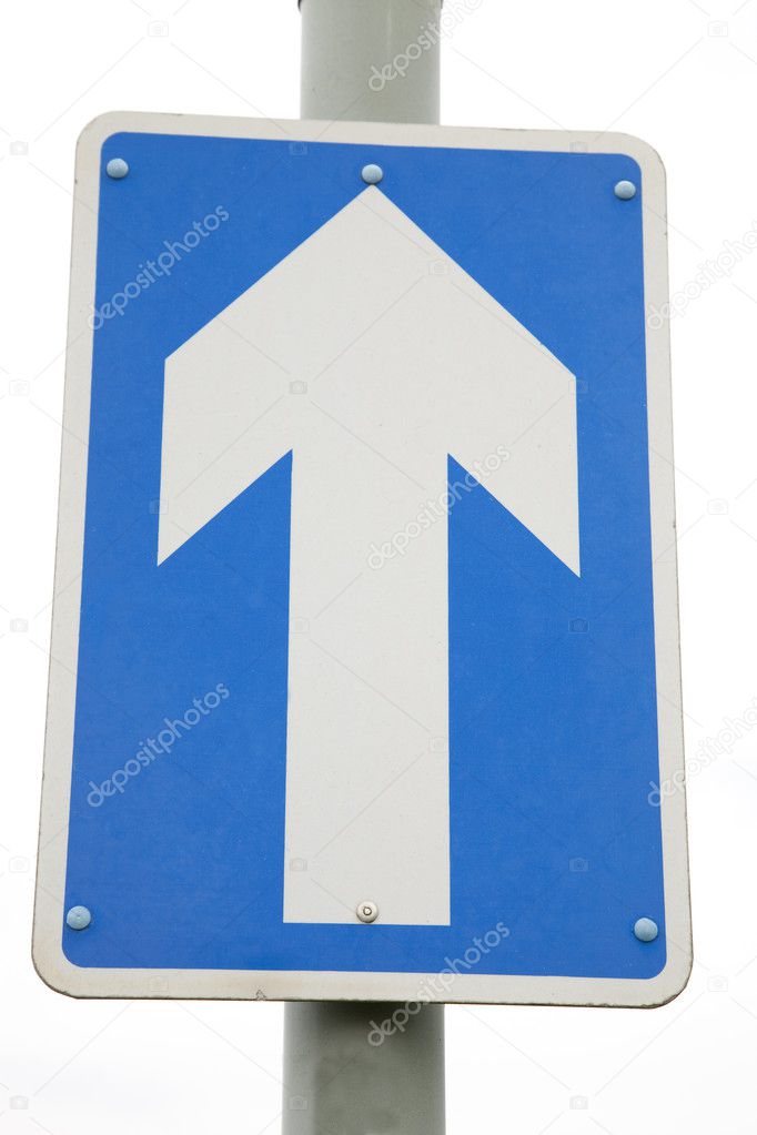 Blue One Way Arrow Sign Stock Photo by ©kevers 14007865