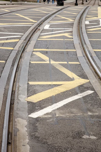 Tram Track Bike Symbol Dawson Street Dublin Ireland Stock Photo by ...