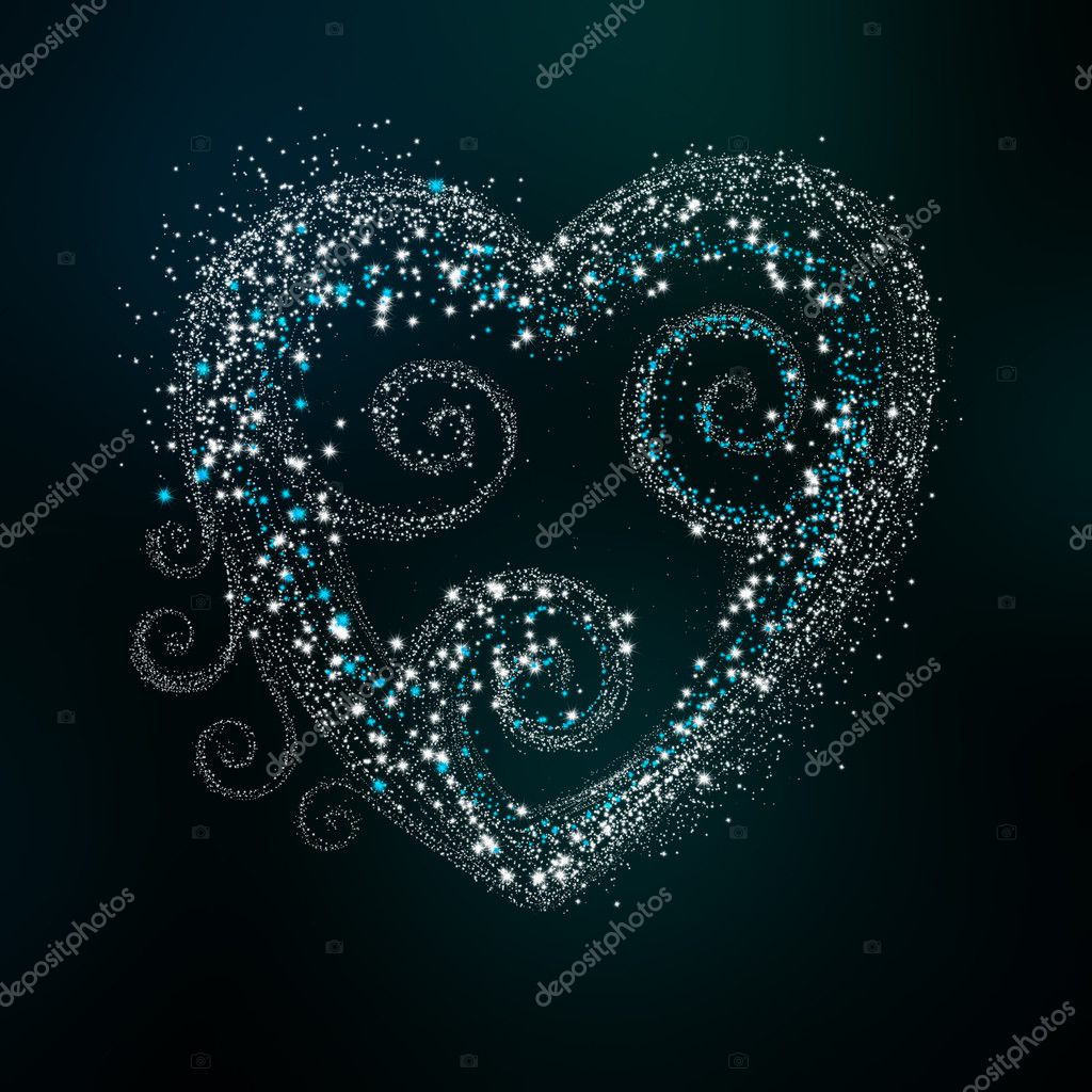 Sparkling heart retro background Stock Photo by ©HASLOO 17292531