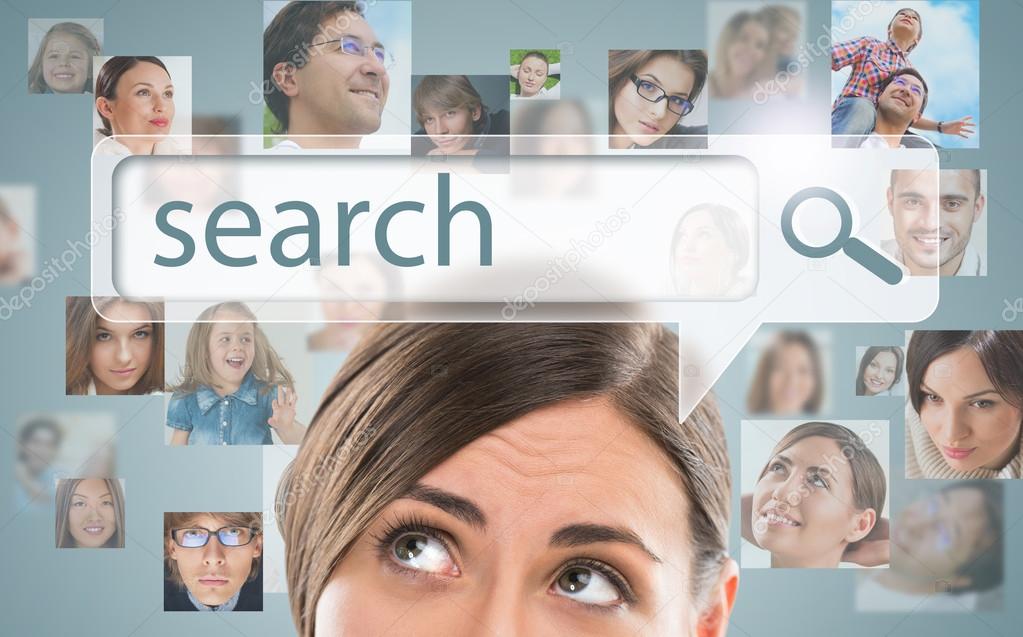 Technology, searching system and internet concept — Stock Photo ...