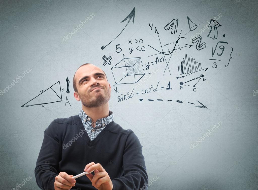 Thinking man formulas — Stock Photo © HASLOO #45372345