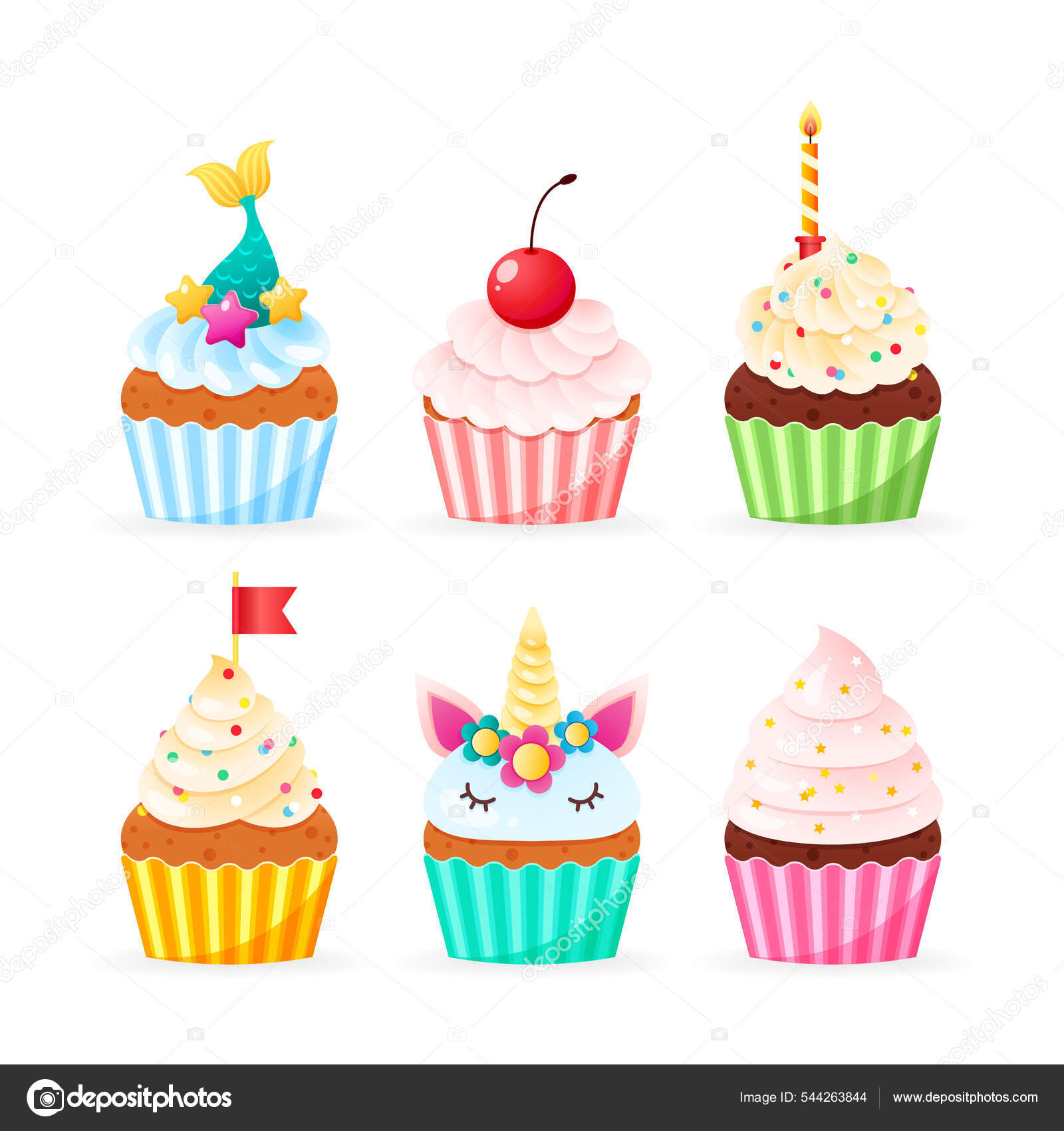 Dibujo De Cupcakes De Cumpleaños