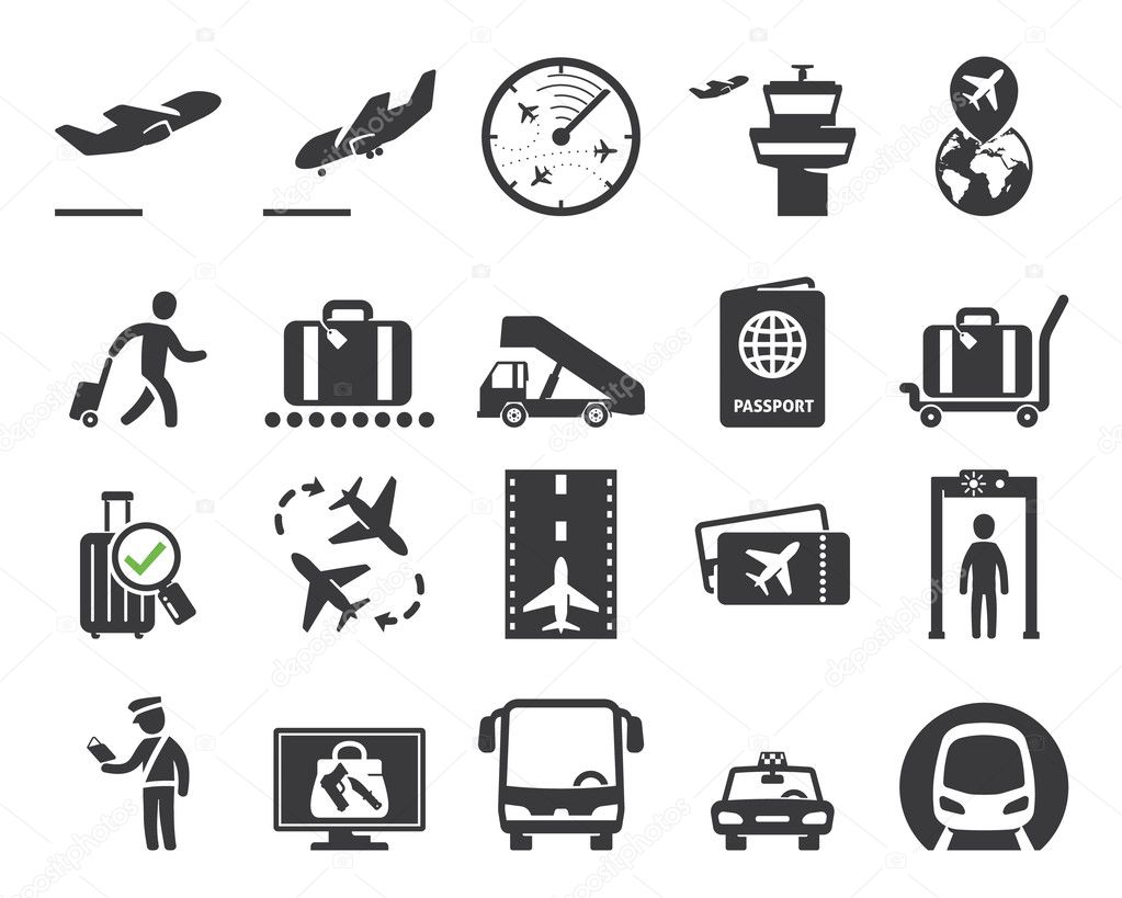 Airport icons set Stock Vector Image by ©Nevada31 #27794681 Airport icons set Stock Vector Image by ©Nevada31 #27794681