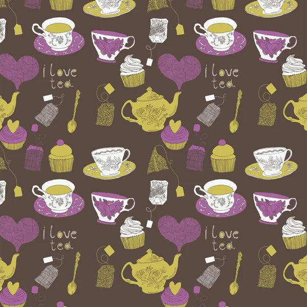 I Love Tea Stock Vector Image by ©Lavandaart #9676852