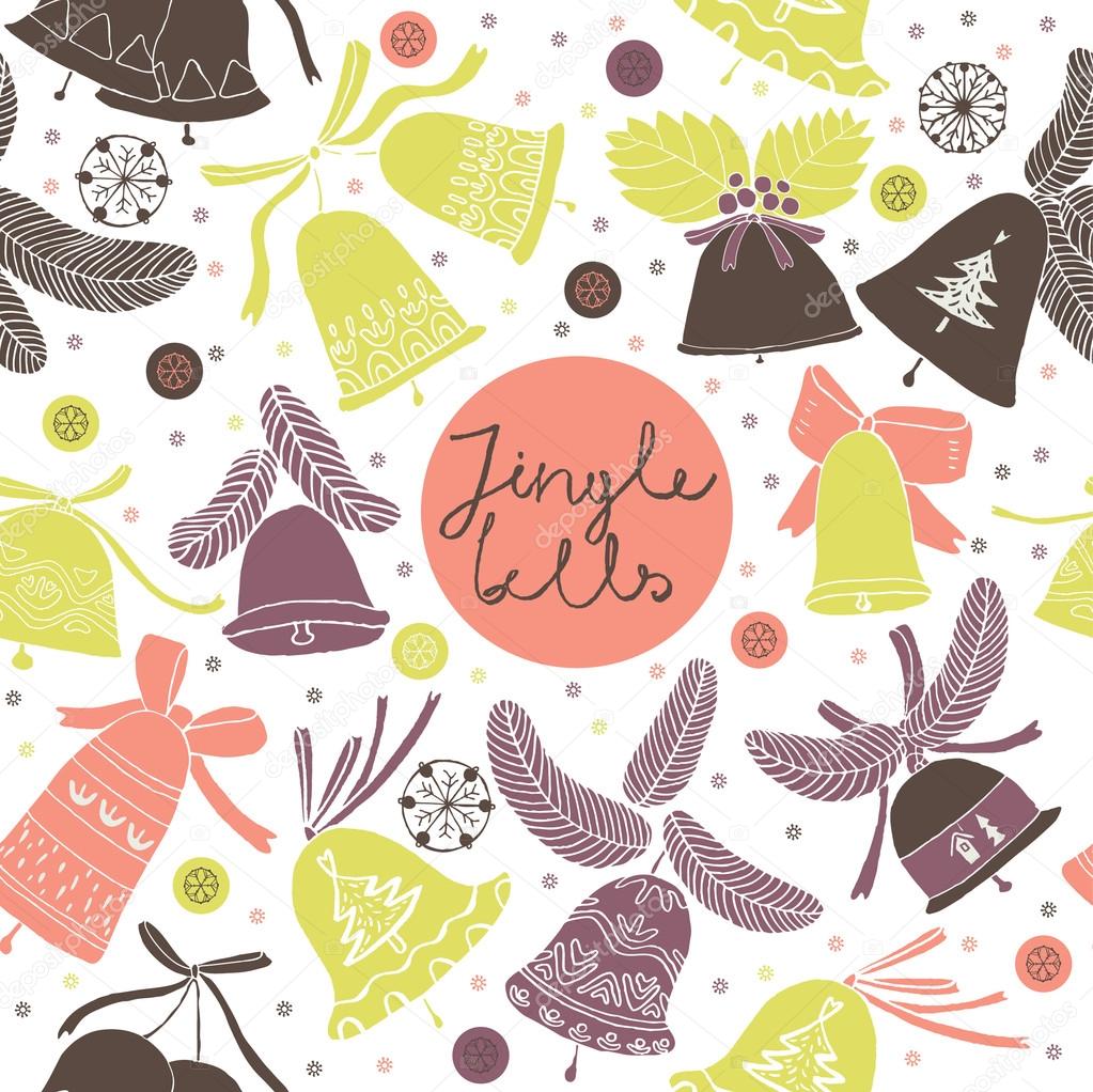 Festive jingle bells background Stock Vector Image by ©Lavandaart #14956689