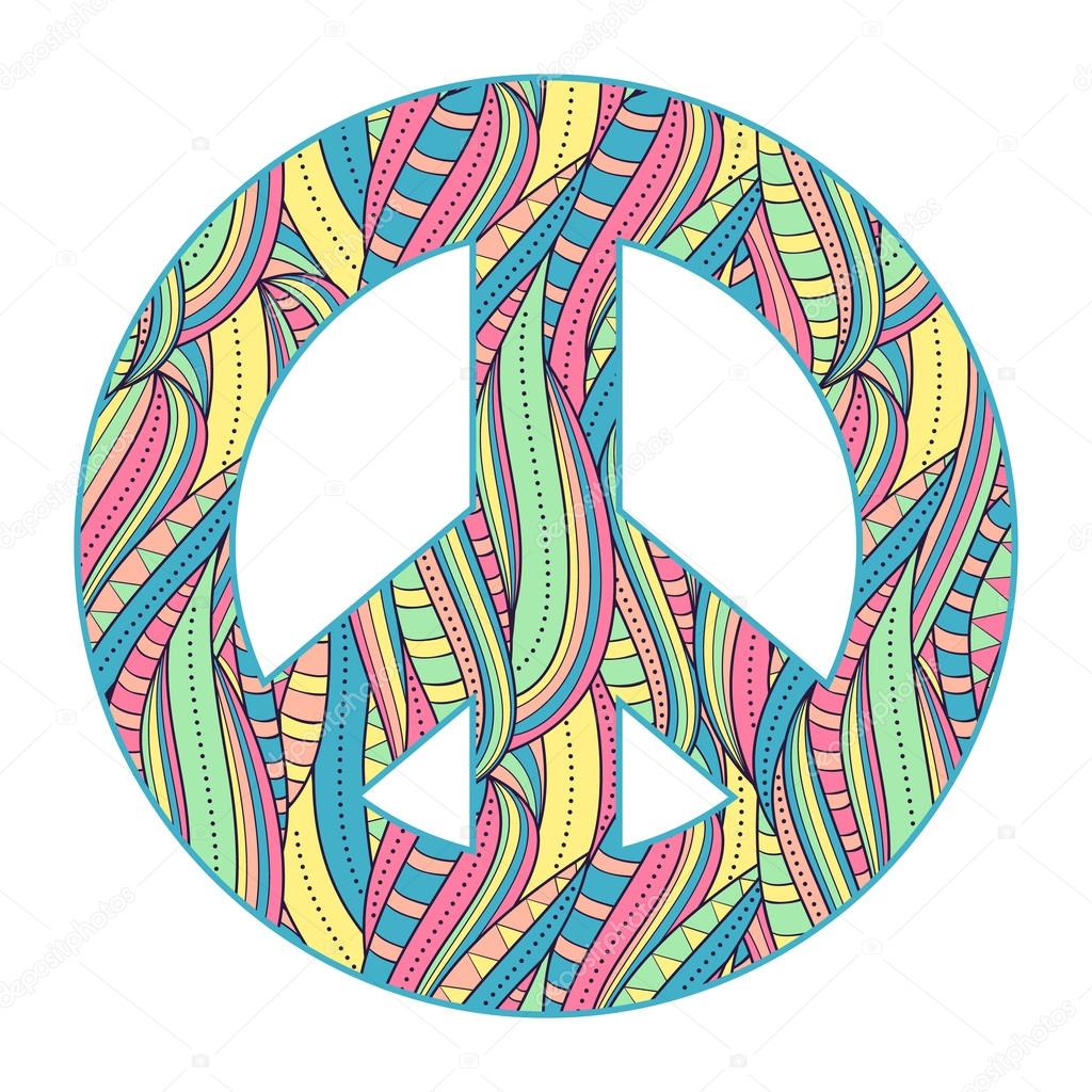 Peace symbol on white background Stock Vector Image by ©kiyanochka ...