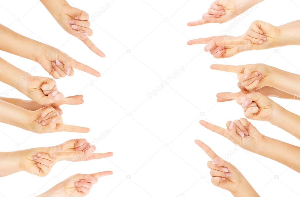 Fingers pointing Stock Photo by ©macniak 43227627