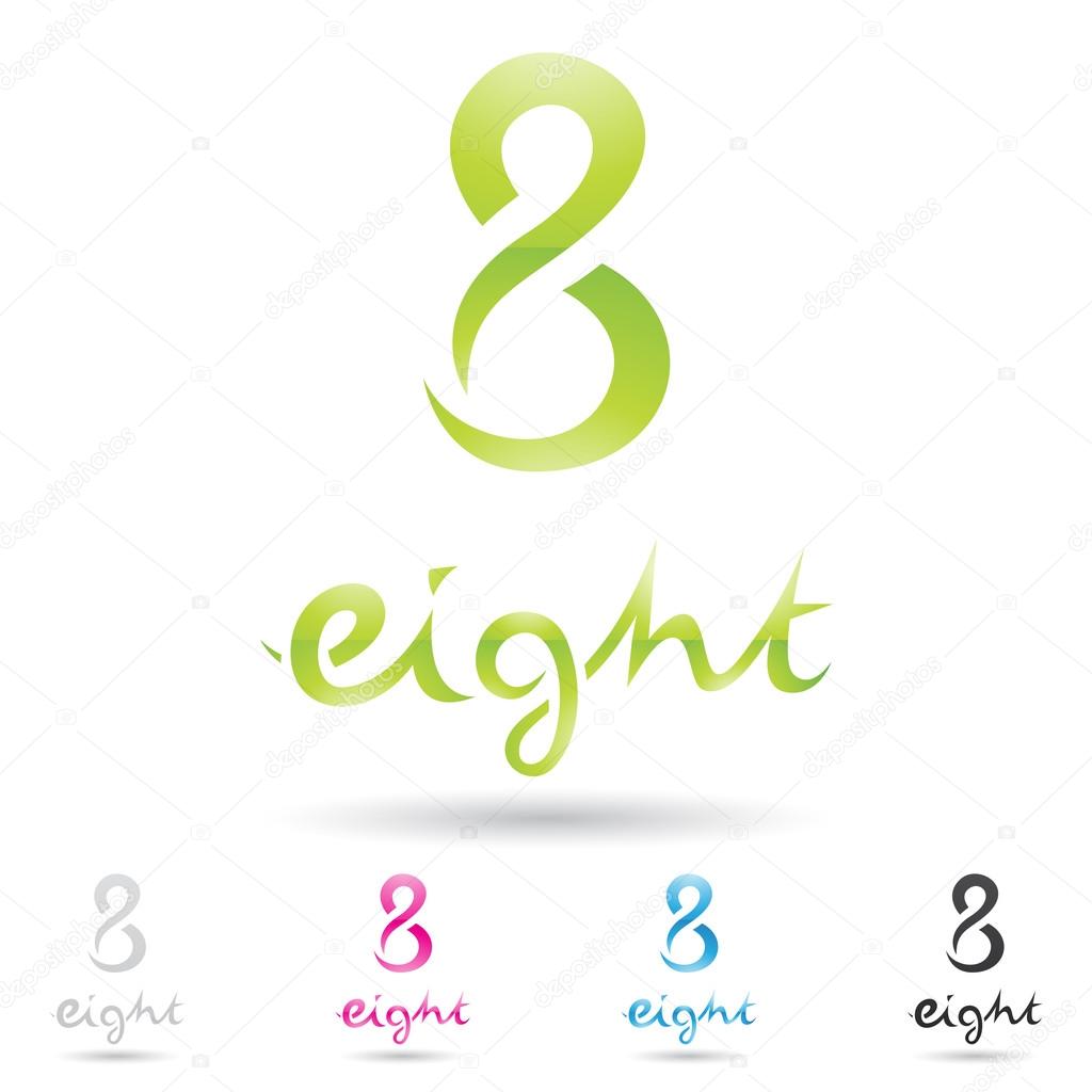Colorful and abstract icons for number 8, set 7 Stock Vector by ...