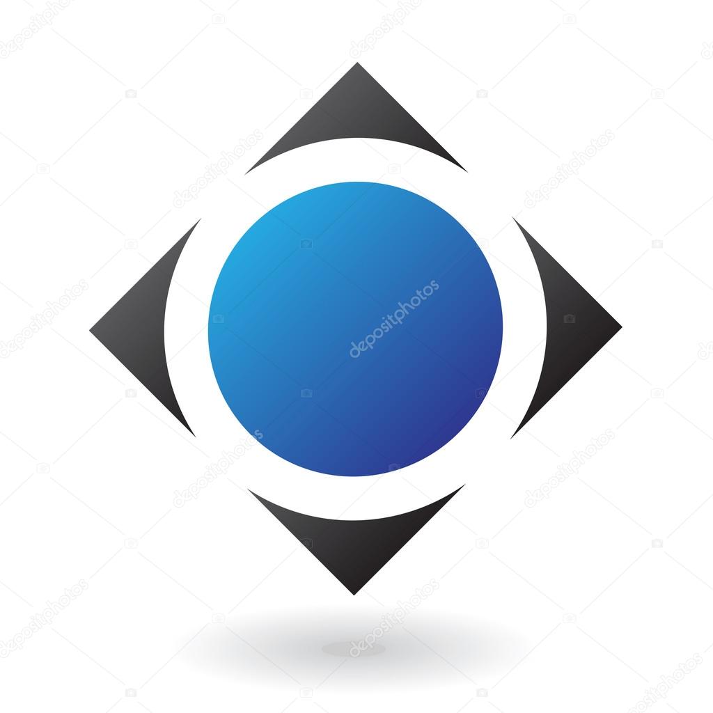 Blue and Black Bold Square Abstract Icon Stock Vector Image by ©cidepix ...