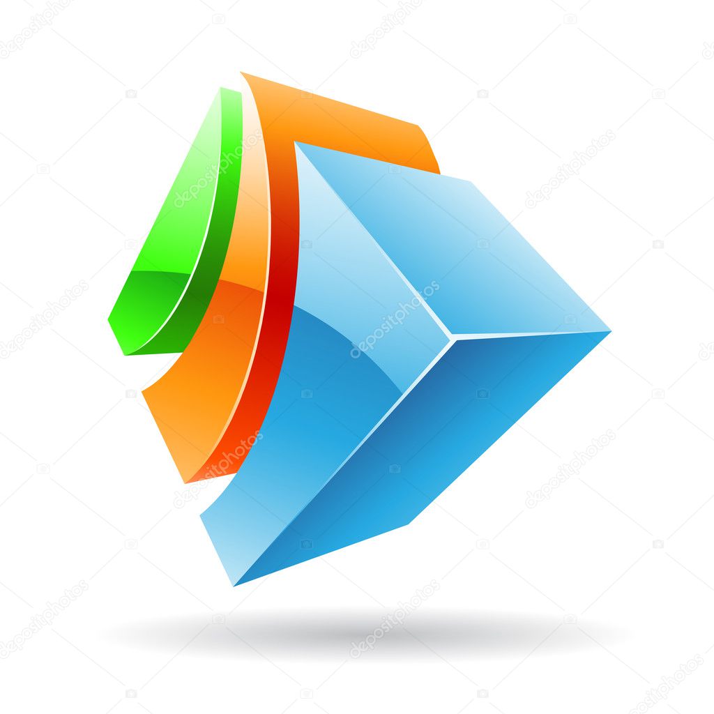Colorful 3d Cubical Abstract Icon Stock Vector Image by ©cidepix #35055031