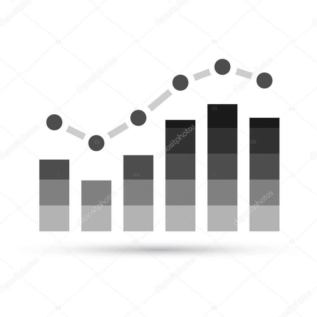 Grey Stats Graph Stock Vector Image by ©cidepix #35467675