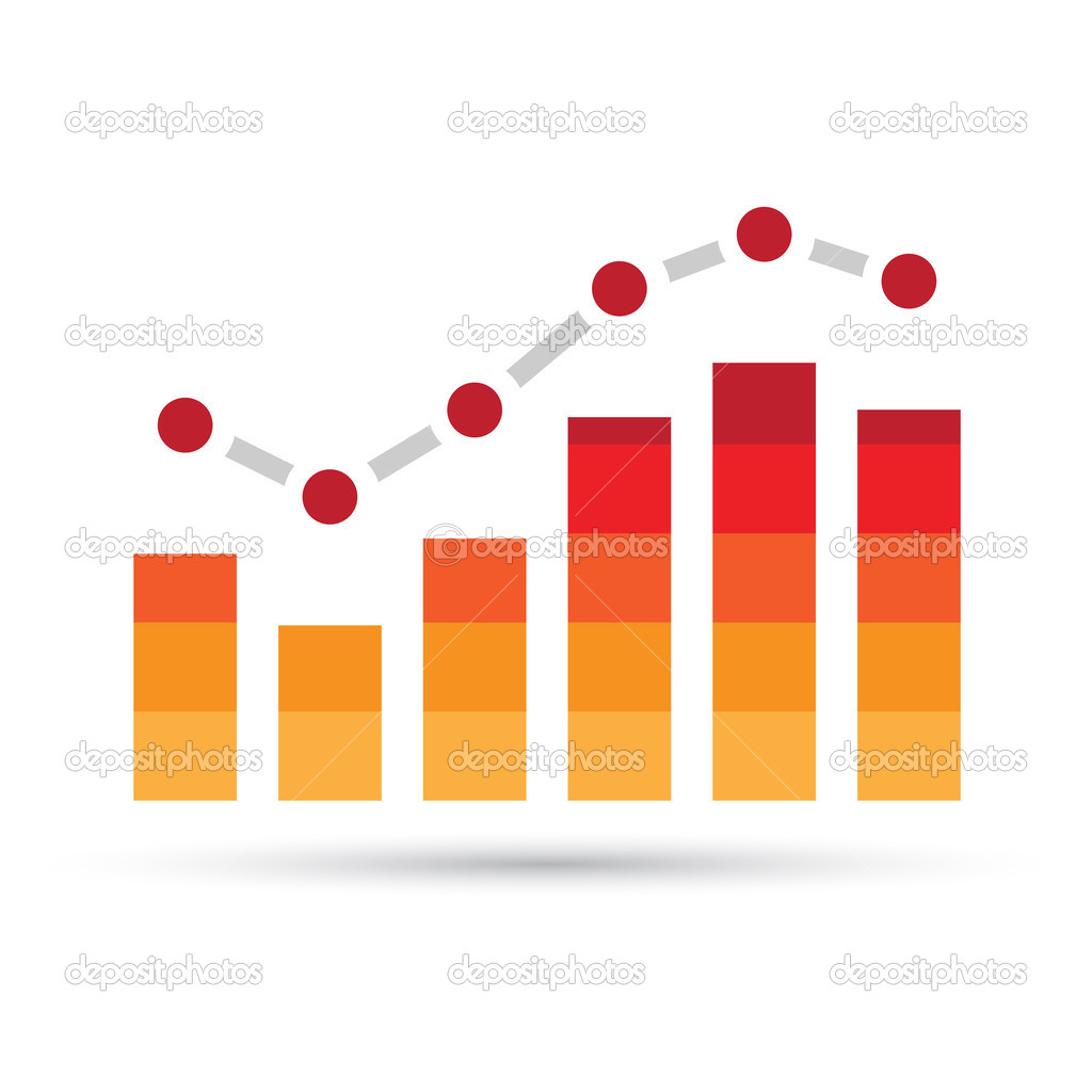 Orange Stats Bars Stock Vector by ©cidepix 35467753