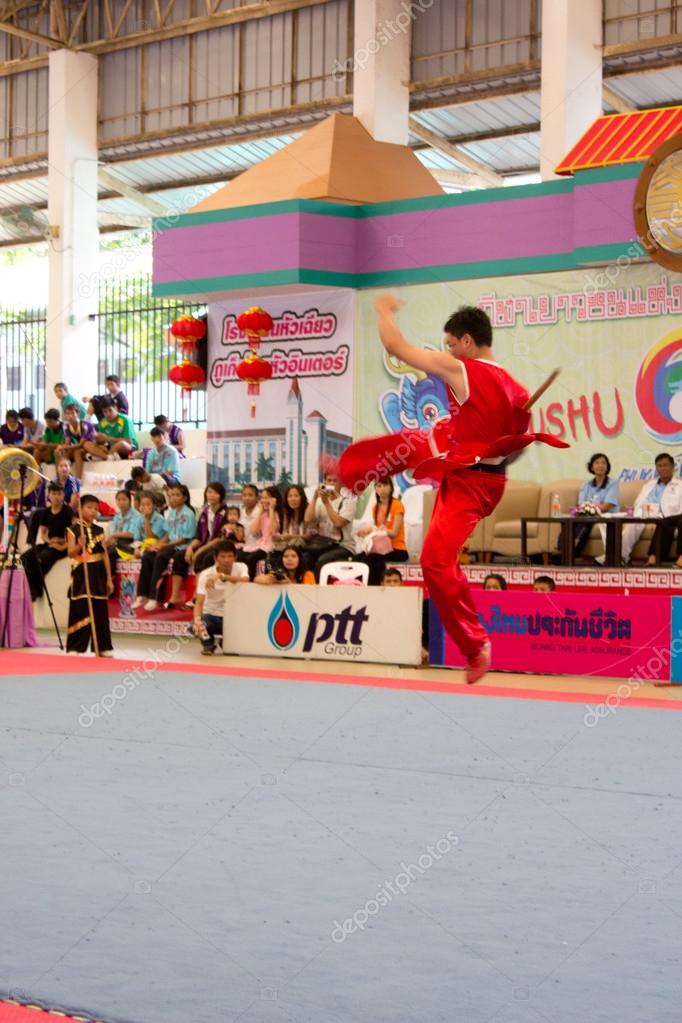 Wushu gun shu competition at National Youth Games, Phuket 2012 – Stock ...