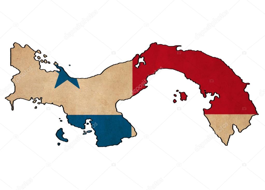 Panama map on flag drawing ,grunge and retro flag series – Stock ...