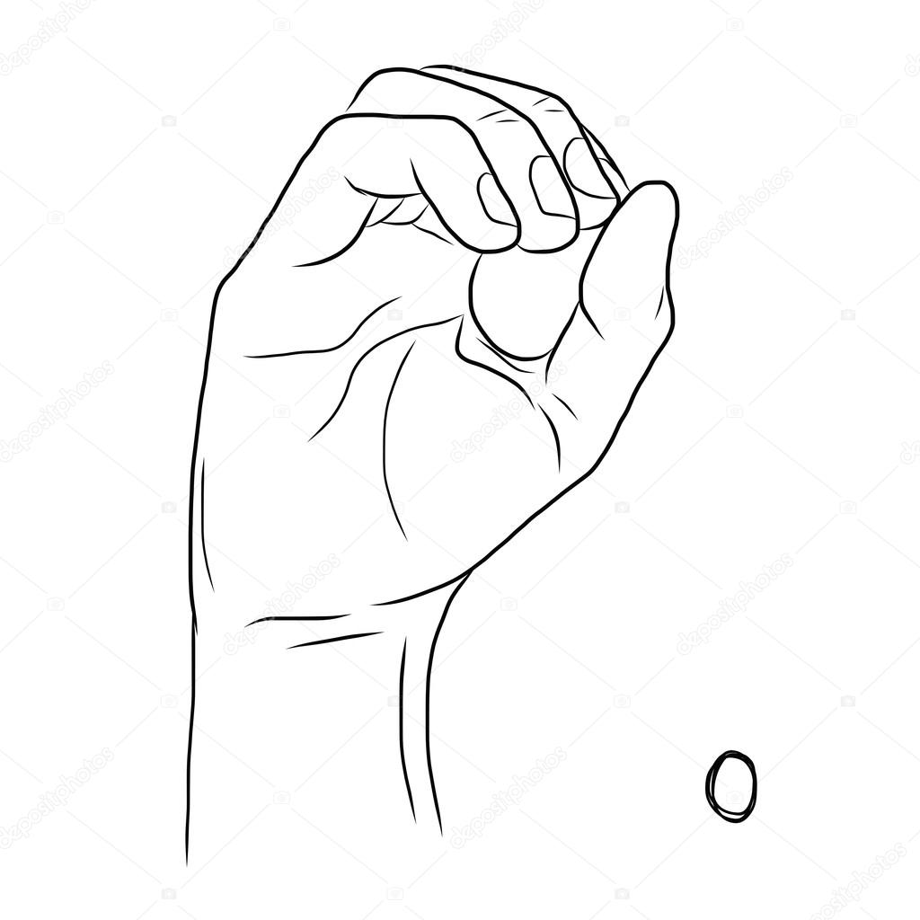 Sign language and the alphabet,The Letter O — Stock Vector ...