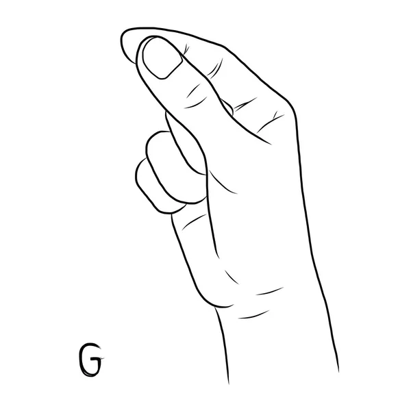 Sign language and the alphabet,The Letter H — Stock Vector ...