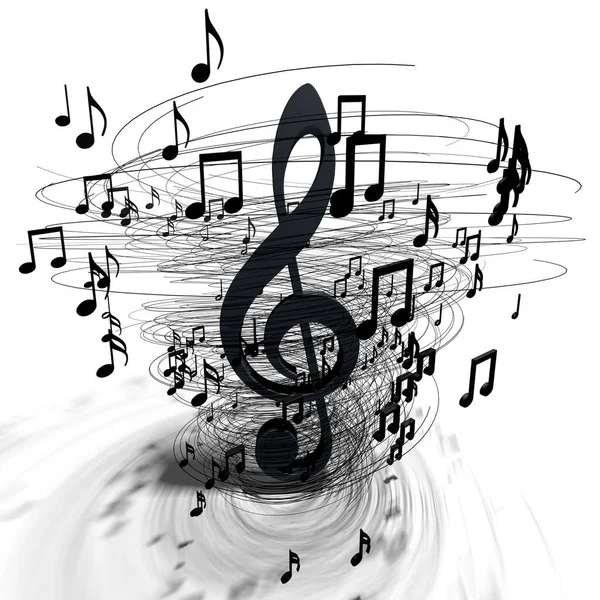 Music background design.Musical writing. 3d illustration of musical ...