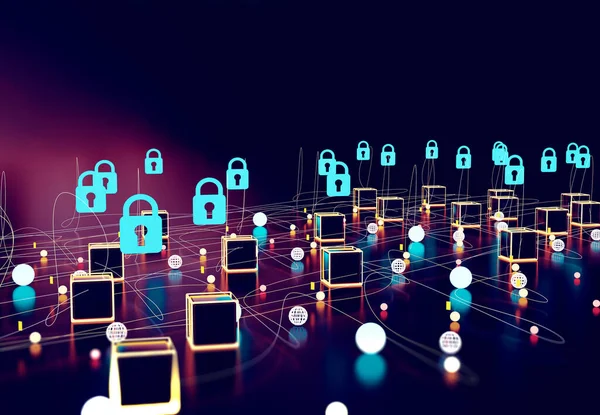 Cyber security technology network and data protection technology.Data ...