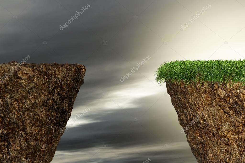 Two cliffs over a chasm Stock Photo by ©lucadp 33787009