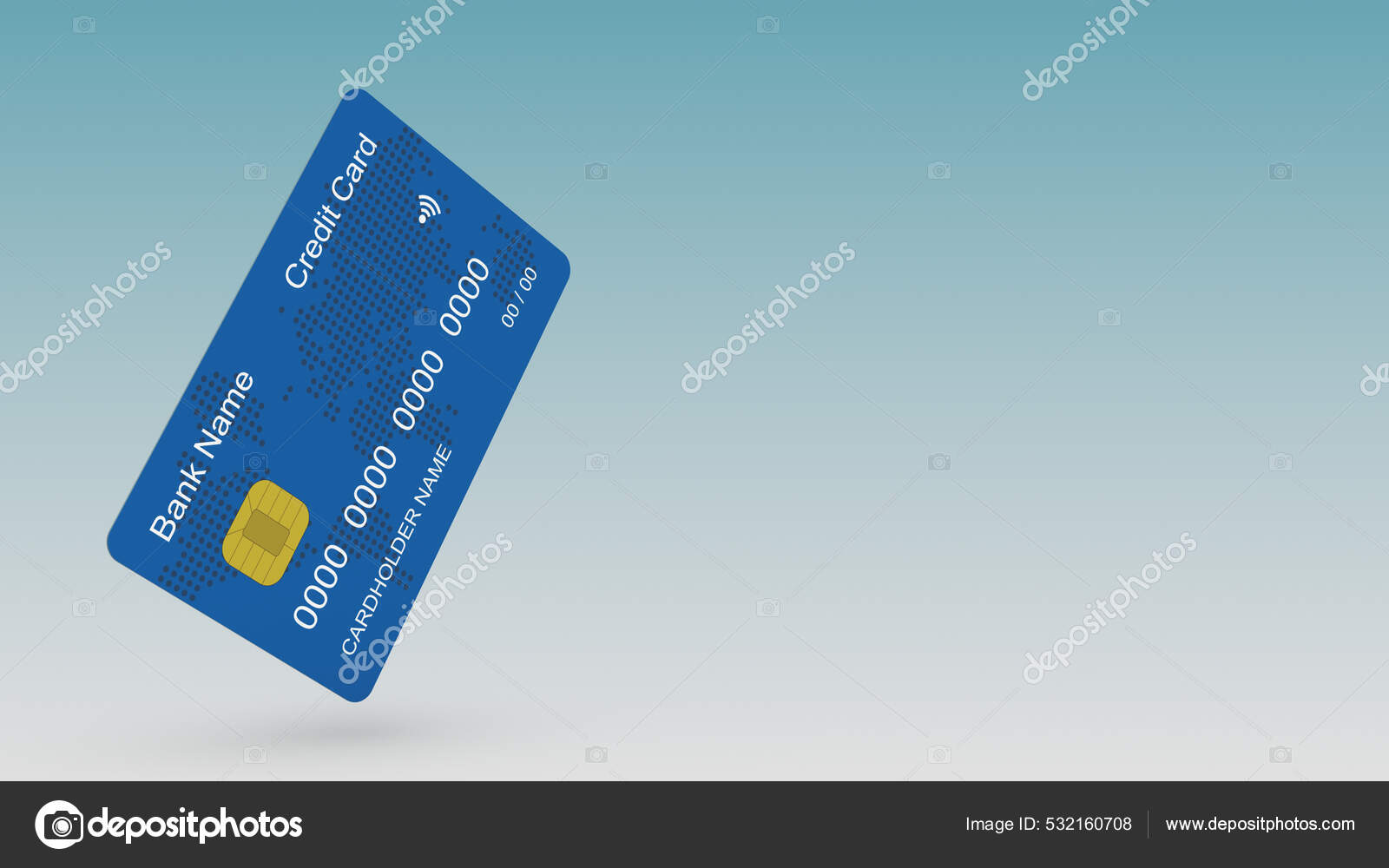 Credit Card Template Copy Space Render — Stock Photo © lucadp #532160708