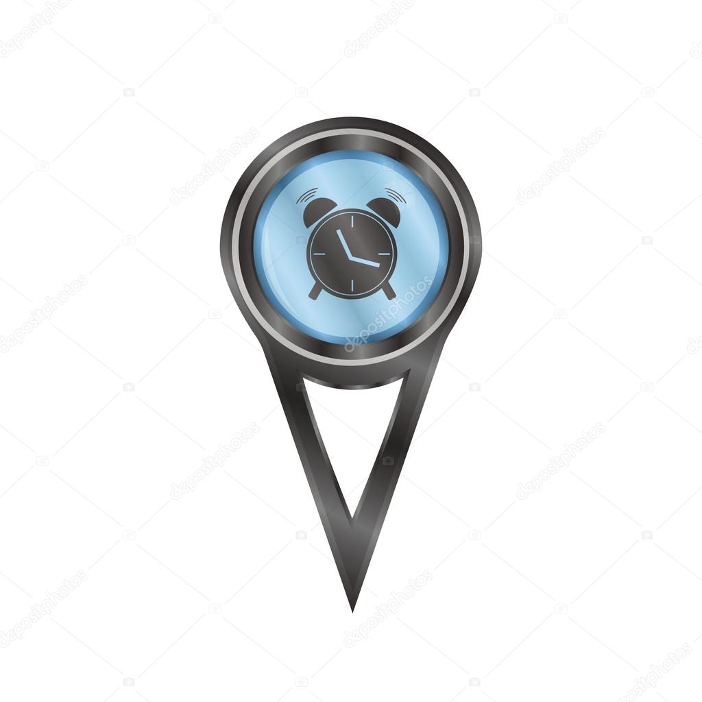 Pin sign alarm clock — Stock Vector © Sportactive #34726435