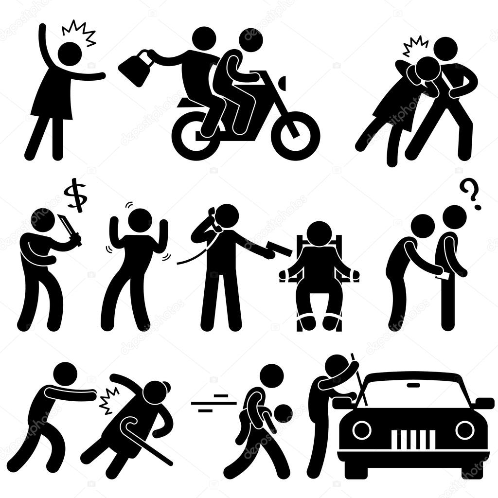 Criminal Robber Burglar Kidnapper Rapist Thief Icon Symbol Sign ...