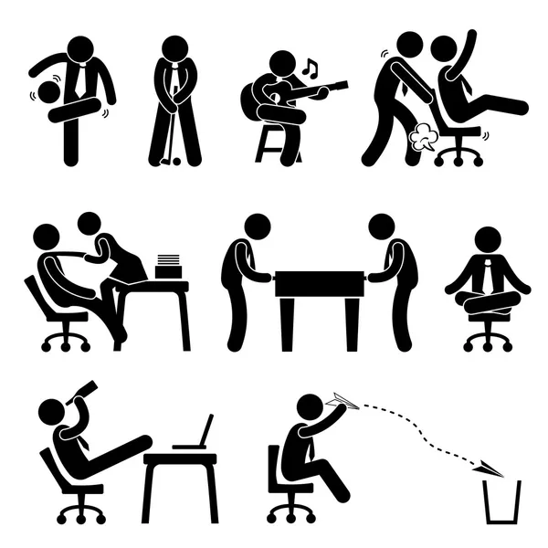 Business Office Workplace Situation Boss Manager Icon Symbol Sign ...