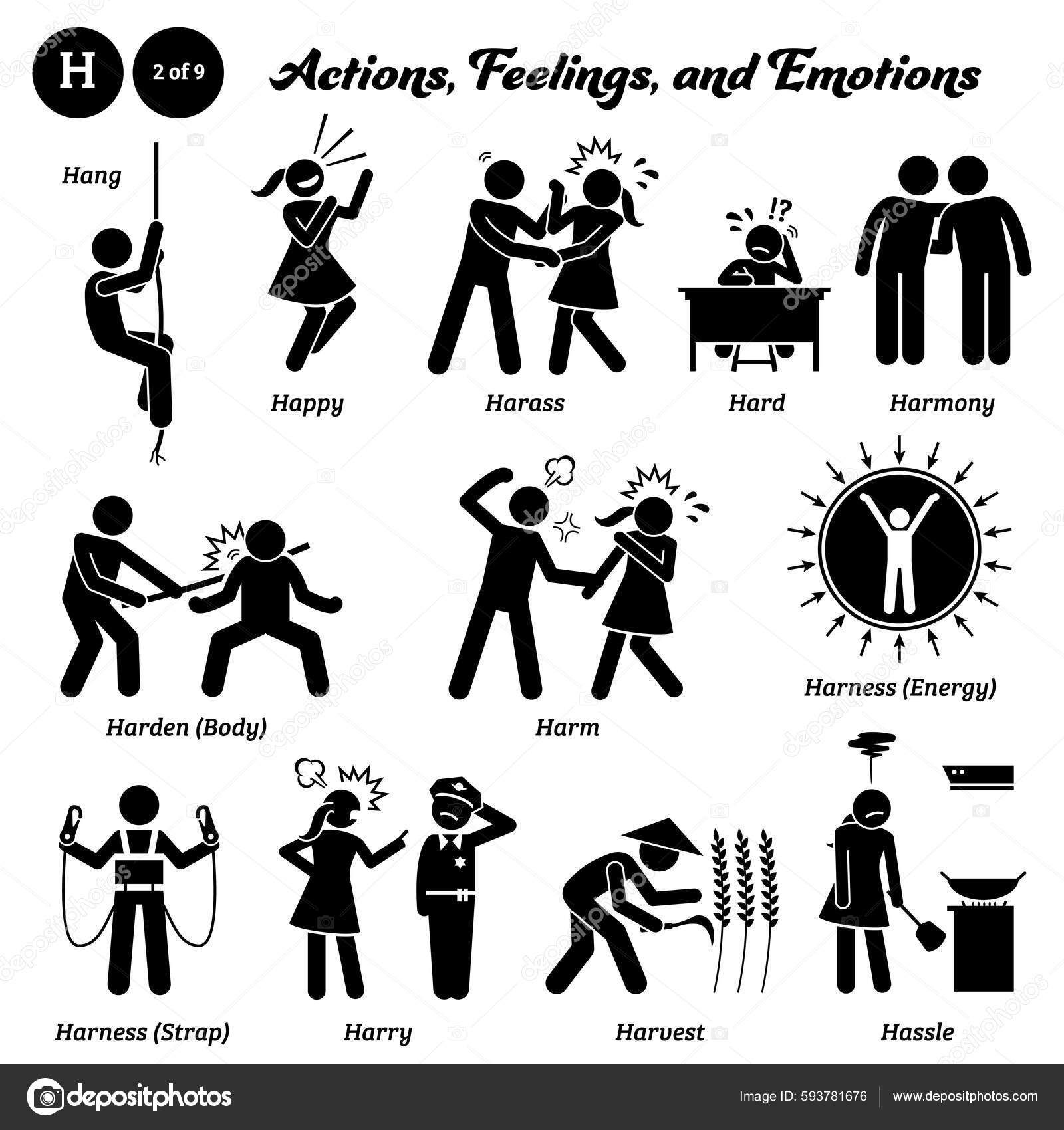 Image vectorielle Stick Figure Human People Man Action Feelings ...