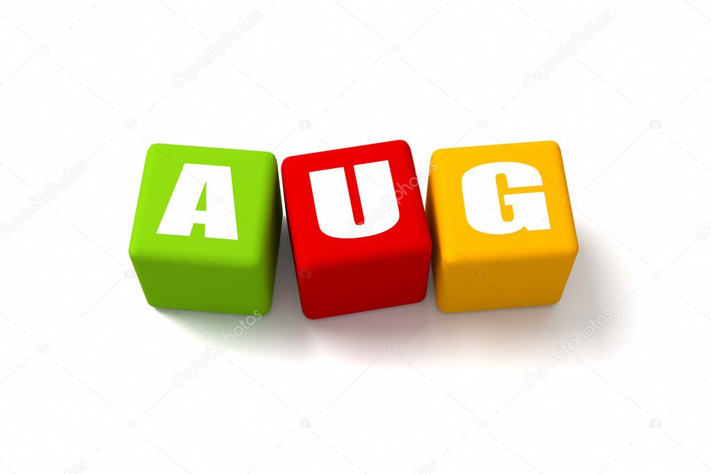 August Colored Cubes — Stock Photo © OutStyle #20189171