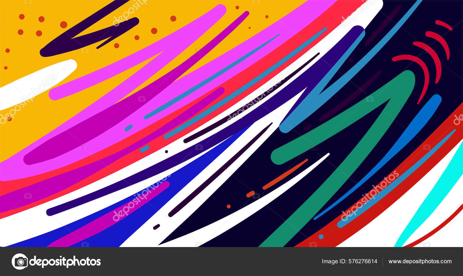 Dynamic Curve Shapes Bright Background Copy Space Stock Vector by ...
