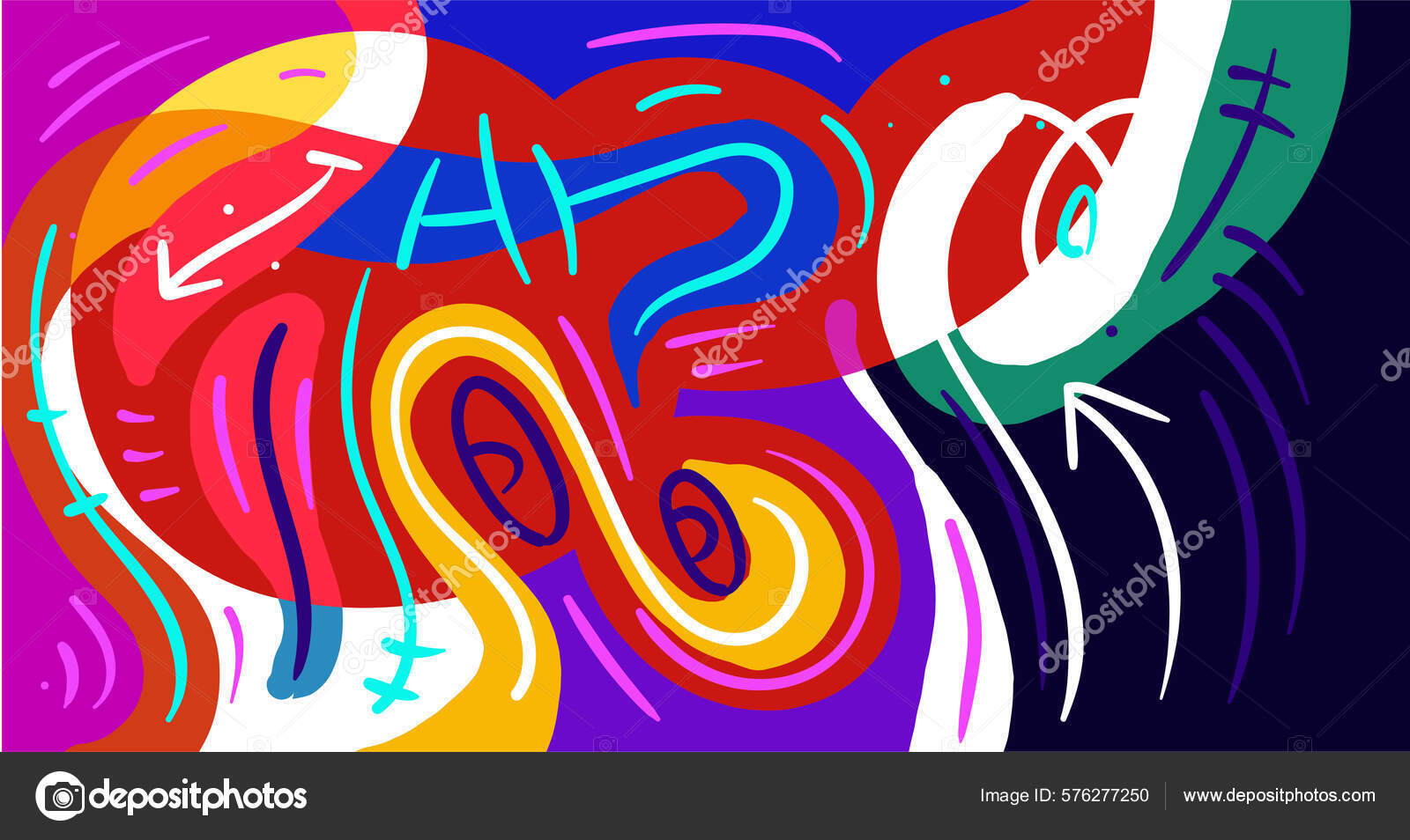 Dynamic Curve Shapes Bright Background Copy Space Stock Vector by ...