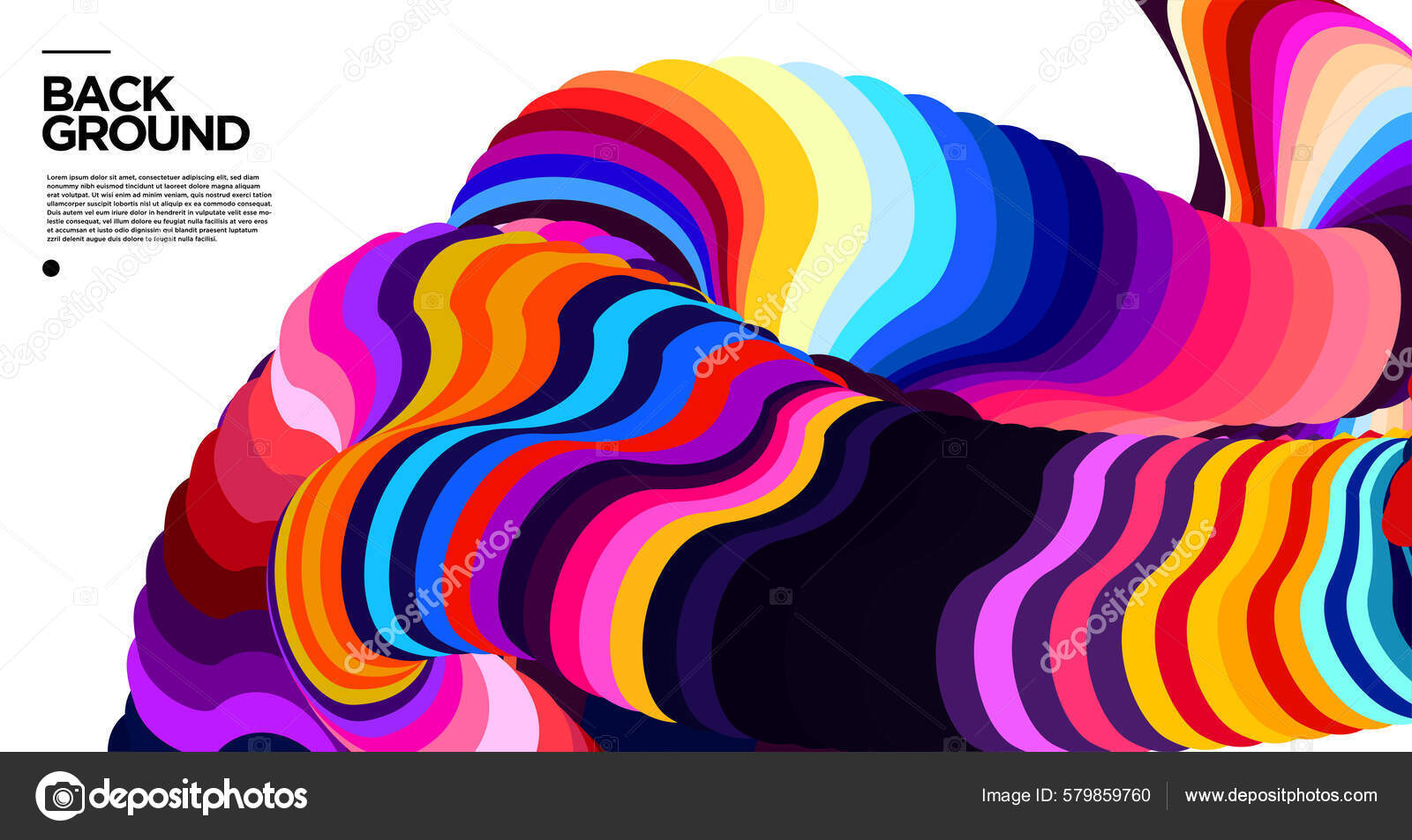 Colorful Abstract Curve Shapes Background Banner Design Template Stock ...