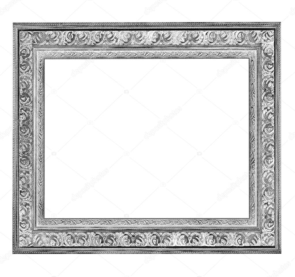 Vintage silver frame, Digital drawing illustration. — Stock Photo ...