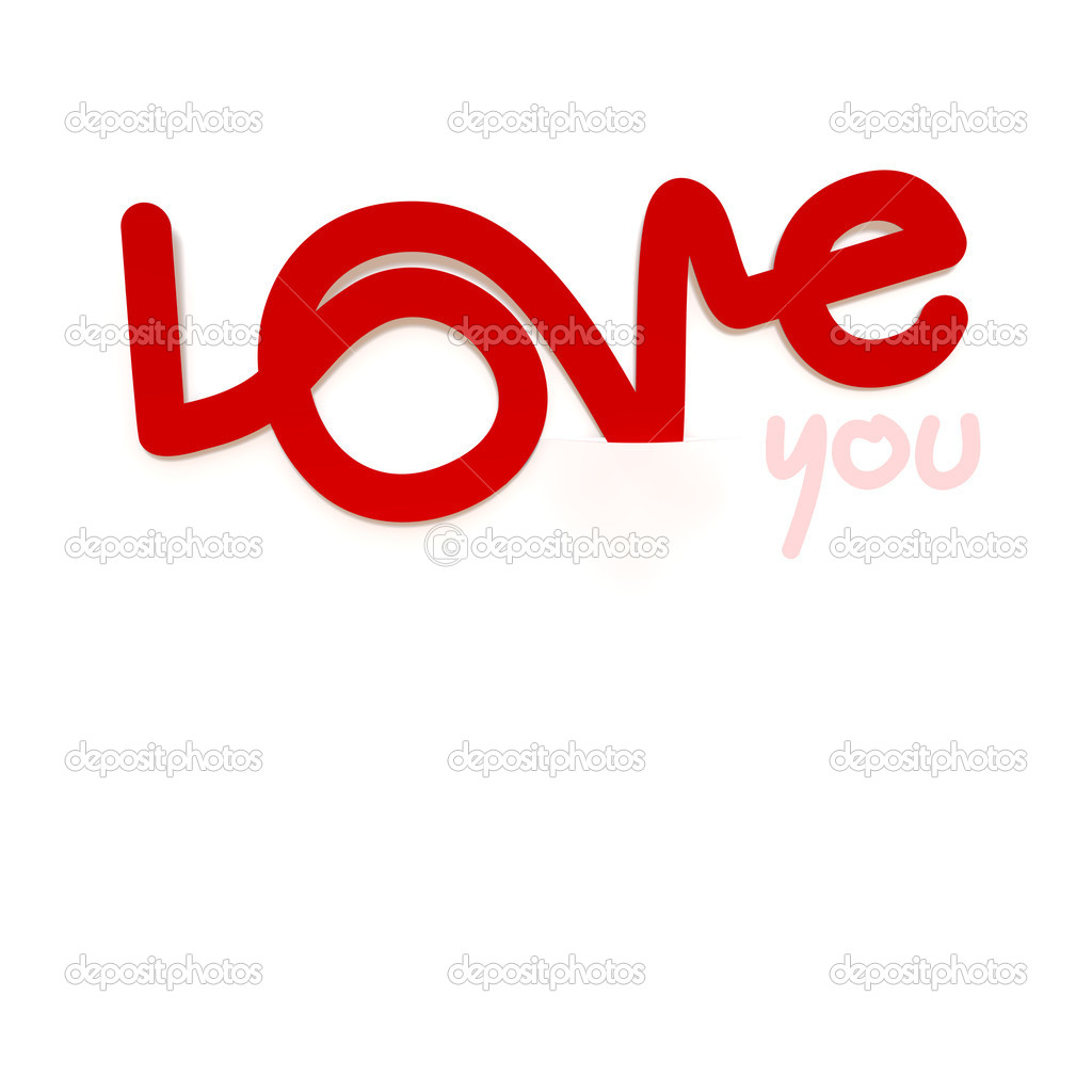 Paper craft in romantic gift card, High-resolution 3d rendering — Stock ...