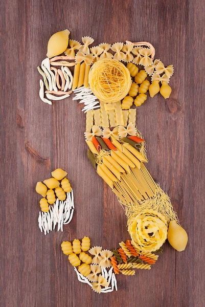 Map of Italy made of different varieties of pasta - Stock Image ...