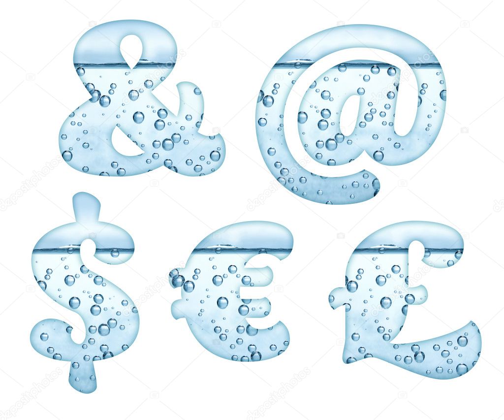 Mineral water characters on white — Stock Photo © icefront #33180597
